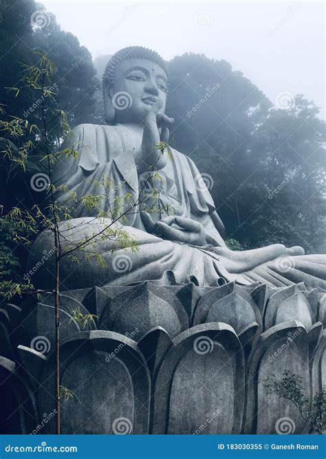 Gautam Buddha Statue Detailed Artistic Depiction Stock Image