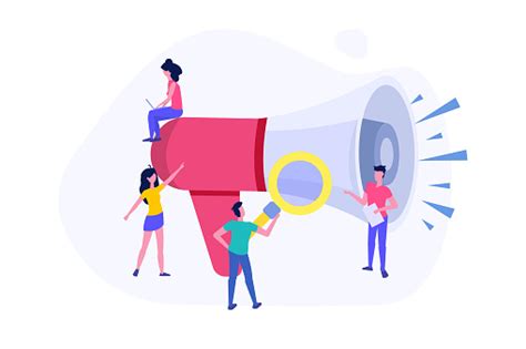 추천 마케팅 친구 벡터 일러스트 개념을 참조하십시오 방문 페이지 모바일 앱에 사용할 수 있습니다 고객에 대한 스톡 벡터 아트 및 기타 이미지 Istock