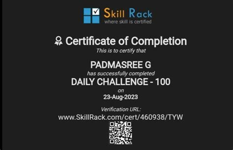 Padmasree Ganesh On Linkedin Skillrack