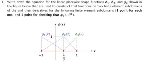Solved Write Down The Equation For The Linear Piecewise