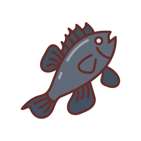 Sea Bass Icon In Vector Illustration 33336164 Vector Art At Vecteezy