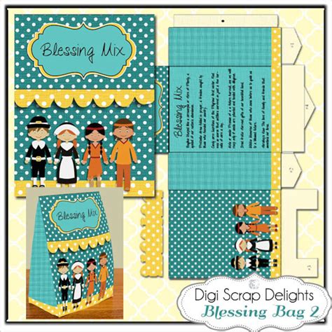 Thanksgiving Printable T Bag Blessing Mix Easy Topper Etsy
