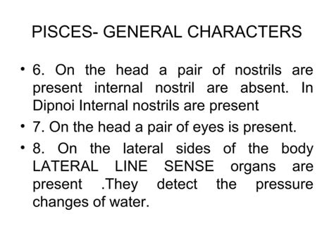Pisces General Characters And Classification Copy Ppt