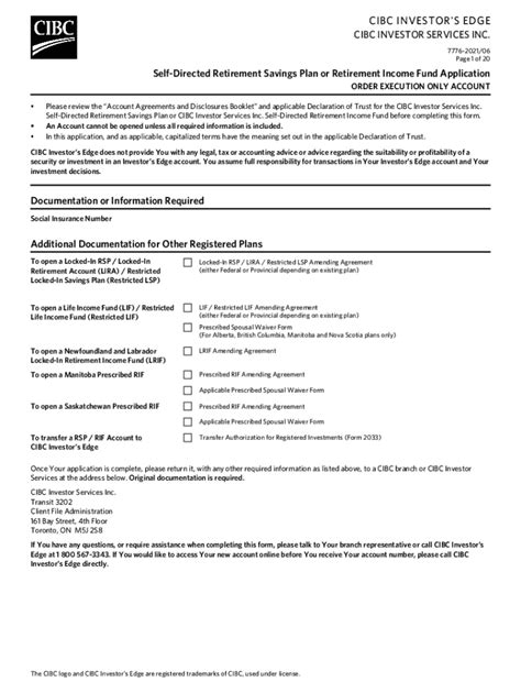 Fillable Online Self Directed Tax Free Savings Account Tfsa