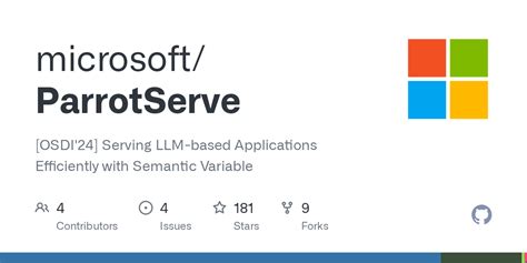 github microsoft parrotserve [osdi 24] serving llm based