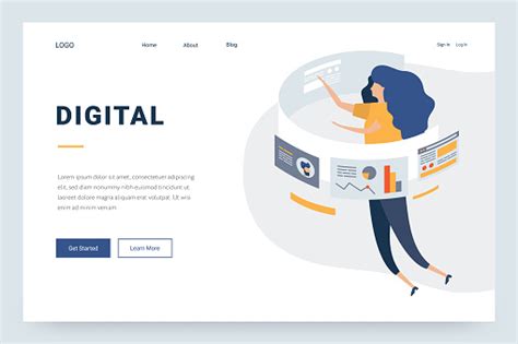 Konsep Desain Datar Modern Pemasaran Untuk Spanduk Dan Situs Web