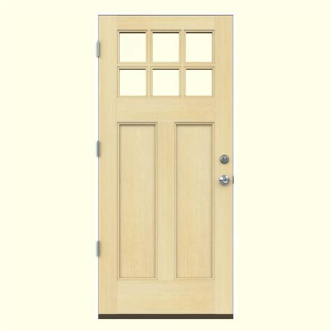 JELD WEN 36 In X 80 In Craftsman Unfinished Right Hand Outswing 6