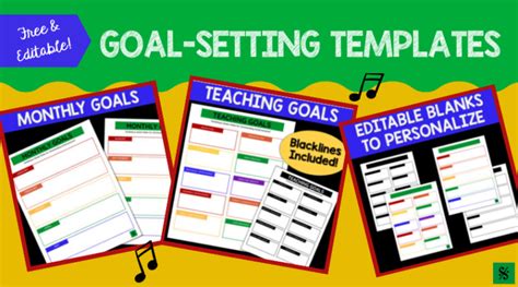 Goal Setting Templates Freebie Fb Band Directors Talk Shop