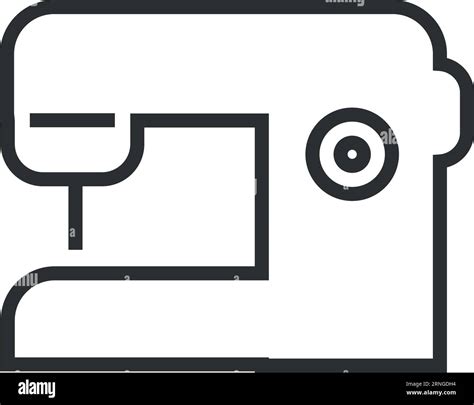 Sewing Machine Line Icon Tailor Equipment Symbol Stock Vector Image