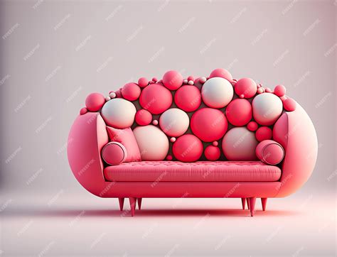 Premium Ai Image Ai Generated Illustrution Designer Sofa Contemporary Sofa With Cushions