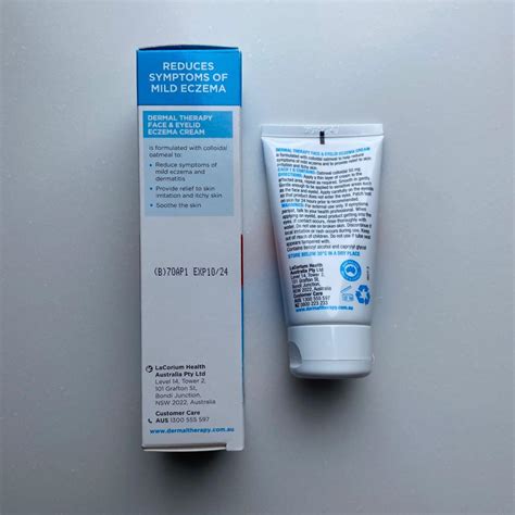 Dermal Therapy Face And Eyelid Eczema Cream 40g Dermatitis Beauty