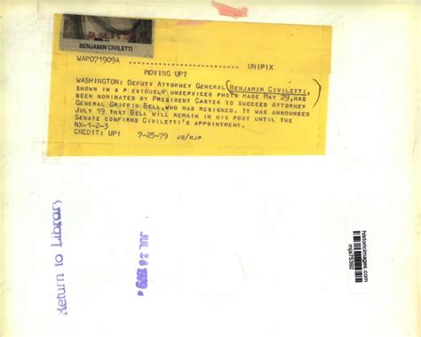 1979 Press Photo Deputy Attorney General Benjamin Civiletti Mja75392 Historic Images