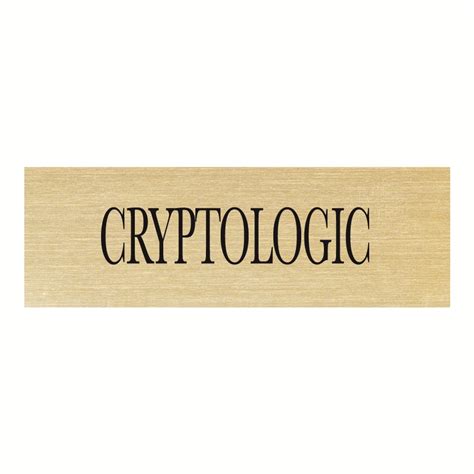 Cryptologic Rating Id Plate