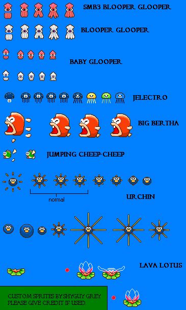 Mario Blooper Sprite