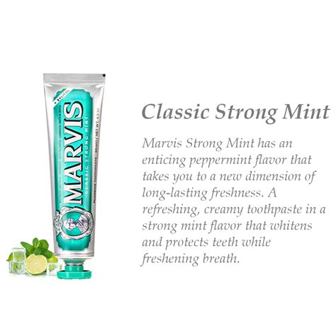 Marvis Toothpaste From Italy Classic Strong Whitening Aquatic Jasmin