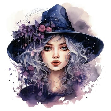 Fantasy Witches Illustration Fantasy Pretty Witch Graphic Clipart Premium Ai Generated Image