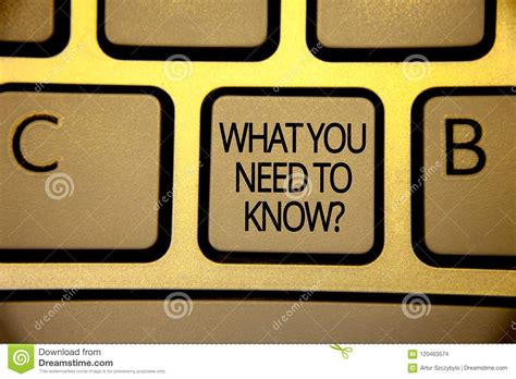 Word Writing Text What You Need To Know Question Business Concept For Education Develops Your