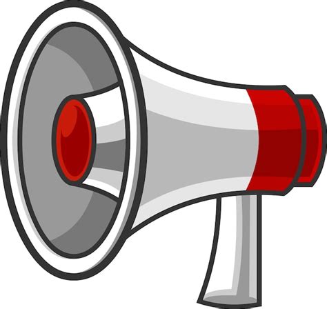 Premium Vector Cartoon Megaphone Vector Hand Drawn Illustration