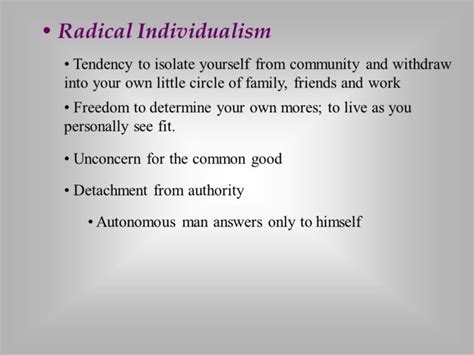 A Daniel Woska On Linkedin Radical Individualism Is Not Honoring To