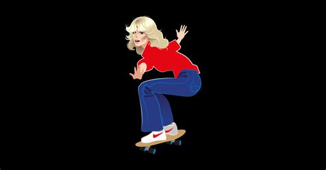 Skateboard Farrah Fawcett Charlies Angels Sticker Teepublic
