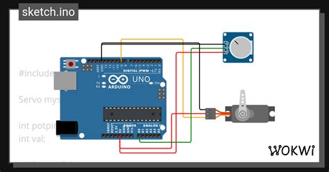 Potenciómetro Con Servomotor Wokwi Esp32 Stm32 Arduino Simulator