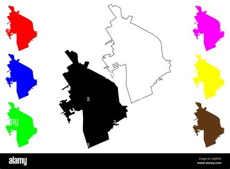 Santiago Del Estero City Argentine Republic Argentina Map Vector