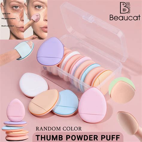 Beaucat 1pcs Finger Sponge Make Up Mini Air Cushin Puff Wet Wet And Dry