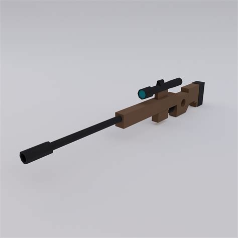 3d Accuracy International Arctic Warfare Sniper Rifle Gun Model