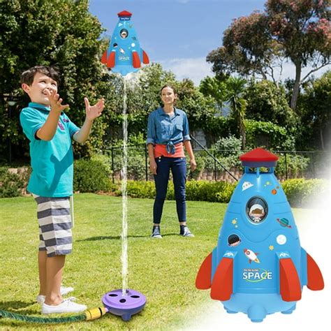 Matoen New Space Rocket Rotating Flying Water Toy Outdoor Water Flying