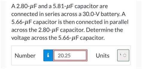 Solved A 2 80 μf And A 5 81 μf Capacitor Are Connected In