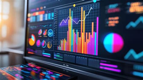Colorful Data Analytics Dashboard With Charts And Graphs Stock Image Image Of Trend Analytics