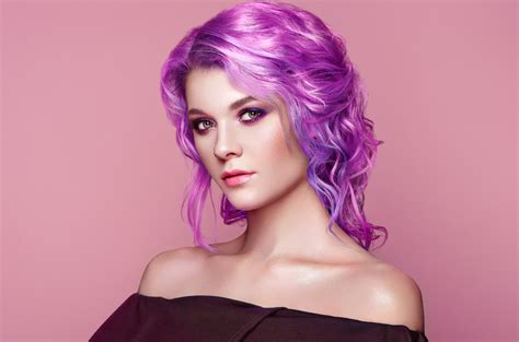 Dyed Hair Purple Tips