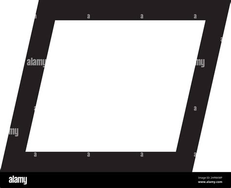 Parallelogram Symbol Shape Vector Icon Outline Stroke For Creative Graphic Design Ui Element In