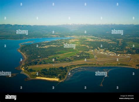 An Aerial View Of The Comox Peninsula Vancouver Island Comox