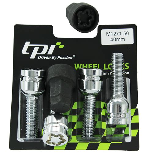TPI Śruby ZABEZPIECZAJĄCE do kół felg 12x1 5x40 KULA VW Seat
