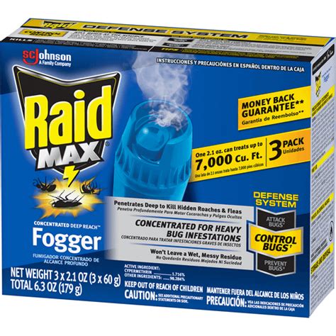 Raid® Max Concentrated Deep Reach Fogger Bug Fogger Kills Large