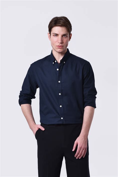 پیراهن آکسفورد آستین بلند اسلیم فروشگاه اینترنتی بادی اسپینر