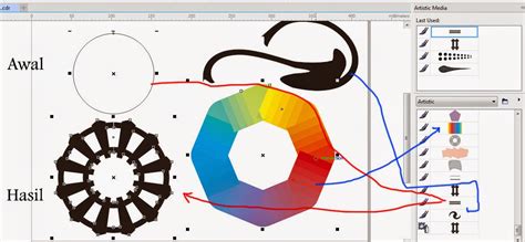 Membuat Gambar Dengan Artistic Media Tool Coreldraw X7 Corel Draw Tutorial Indonesia