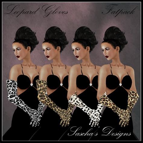 Second Life Marketplace Sas Leopard Gloves Fatpack