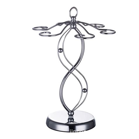 Kitchen Essentials Countertop Wine Glass Holder With 6 Hooks Freestanding Stemware Drying Rack