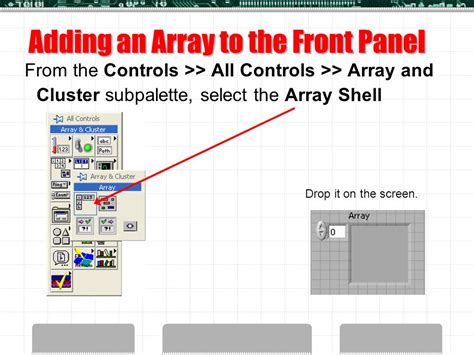 Chapter 6 Arrays And Clusters Labview Arrays Collection Of Elements