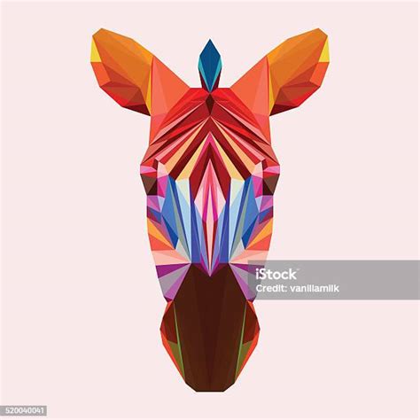 밝은 레인보우 채색기법 추상적임 다각형 Zebra 배경기술 가리기에 대한 스톡 벡터 아트 및 기타 이미지 가리기 개념