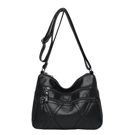 Ovzne Large Crossbody Bags Soft Leather Shoulder Bag Ladies Shoulder