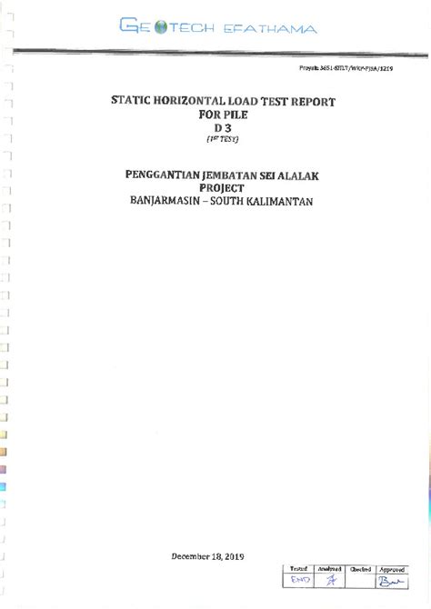 static horizontal load test report for pile pylon d 3 pdfcoffee