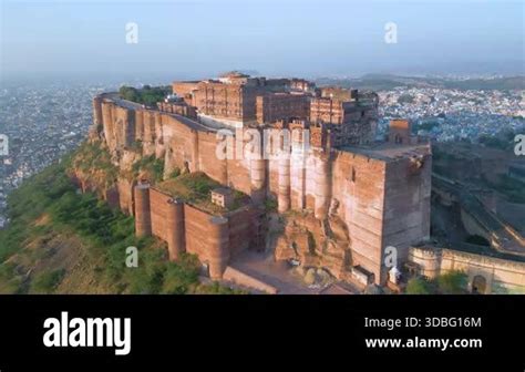 Aerial View Of Mehrangarh Fort This Is A Large Historic Hilltop Fort