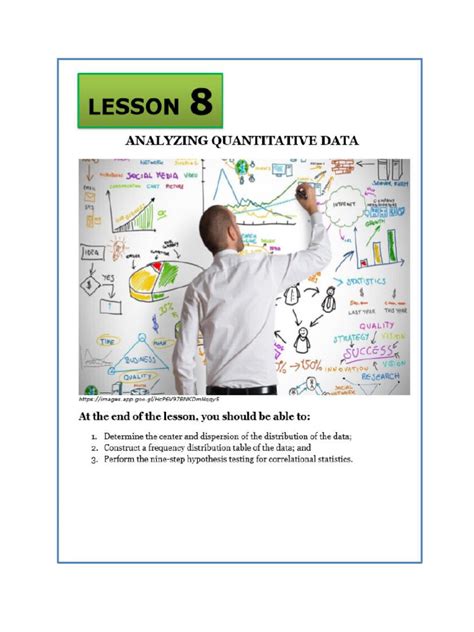 Lesson 8 Analyzing Quantitative Data Pdf
