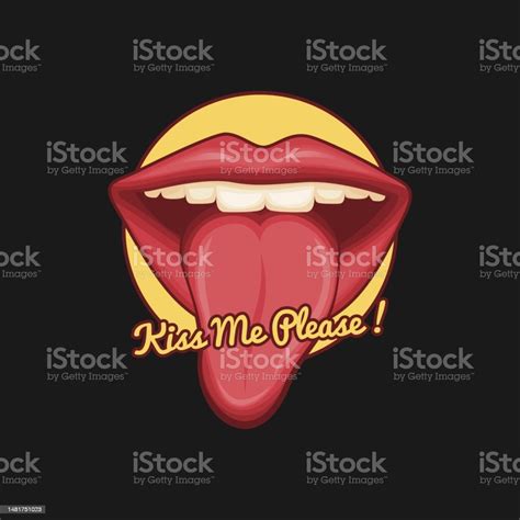 Kiss Me Please 티셔츠 머그잔 포스터 또는 기타 상품에 대한 타이포그래피 견적 디자인을 사랑하십시오 T 셔츠에 대한 스톡 벡터 아트 및 기타 이미지 Istock