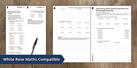 👉 Calculating With Fractions Decimals And Percentages Mentally