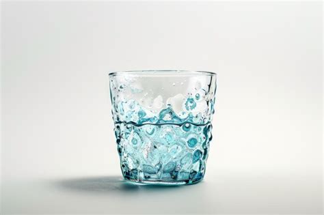 Glass Of Mineral Water On White Background Premium Ai Generated Image