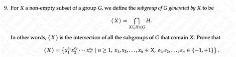 solved 9 for x a non empty subset of a group g we define